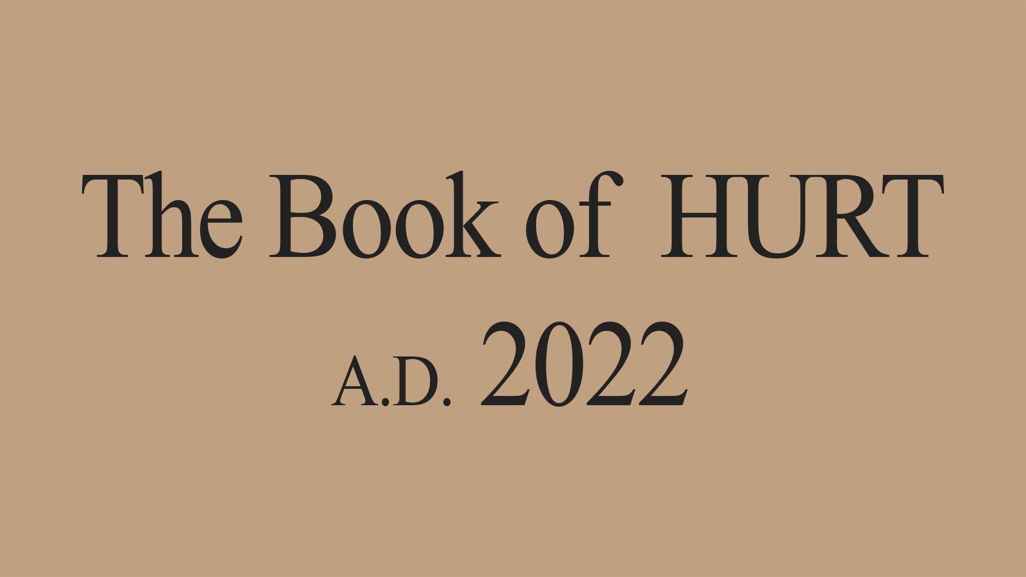 The Book Of HURT 2022 - HURT100